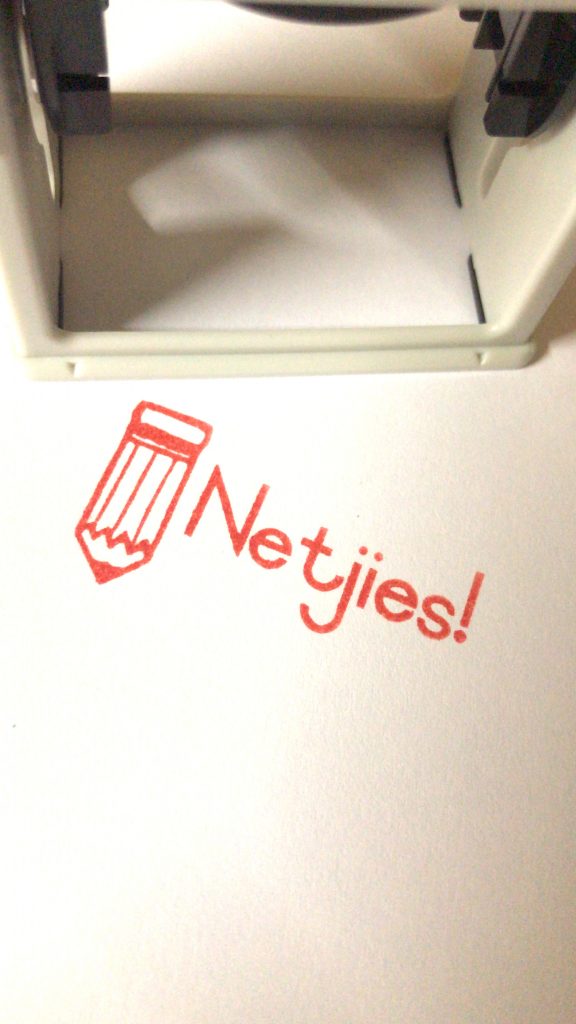 Self-inking Stamp with Word & Picture - Pencil - Netjies! | Juffrou 911 ...