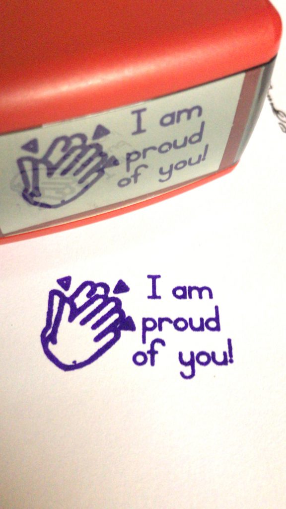- Clapping hands - I am proud of you 24mmx41mm self inking | Juffrou ...