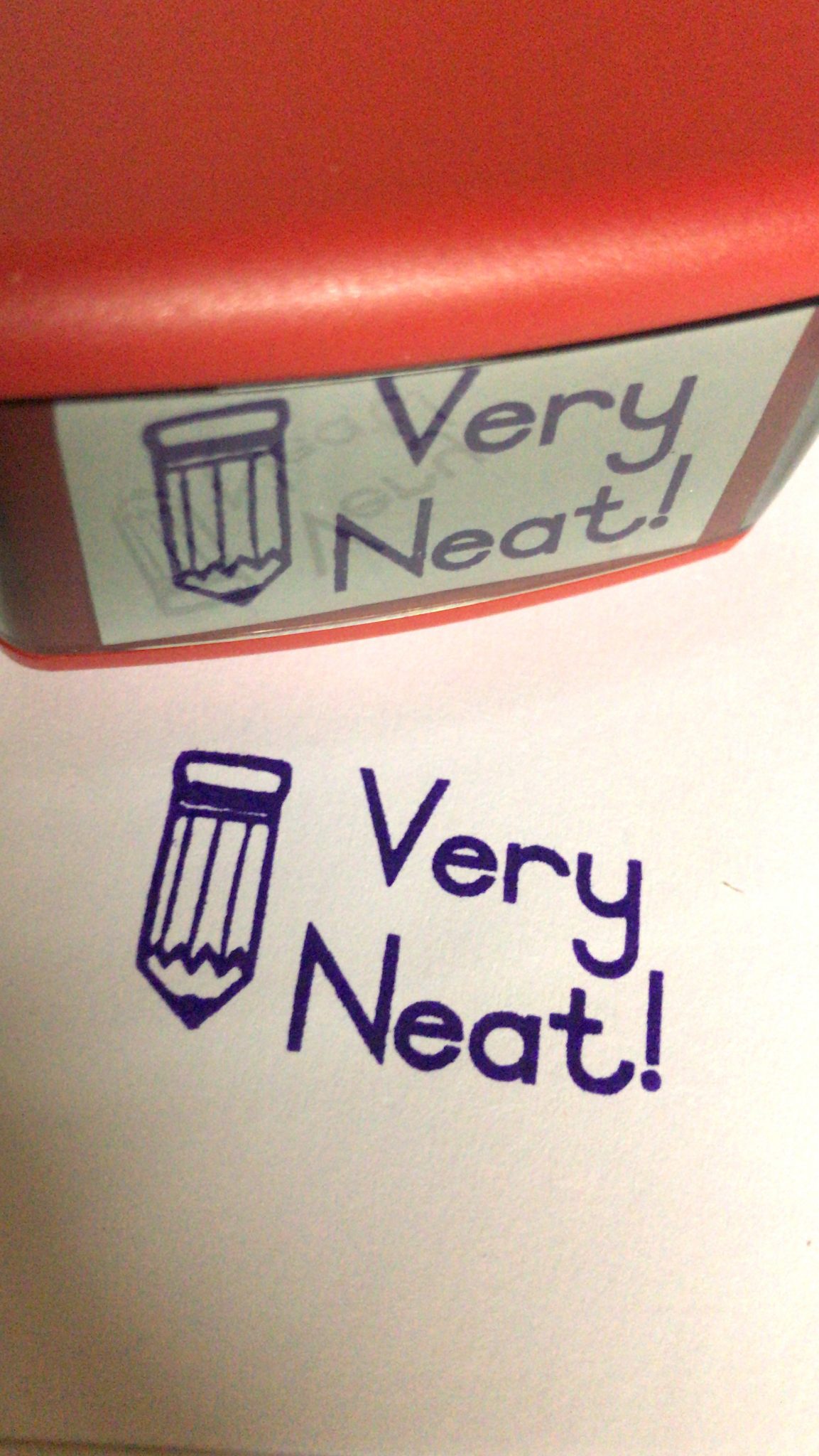 Self-inking Stamp with Word & Picture - Pencil - Very Neat! | Juffrou ...