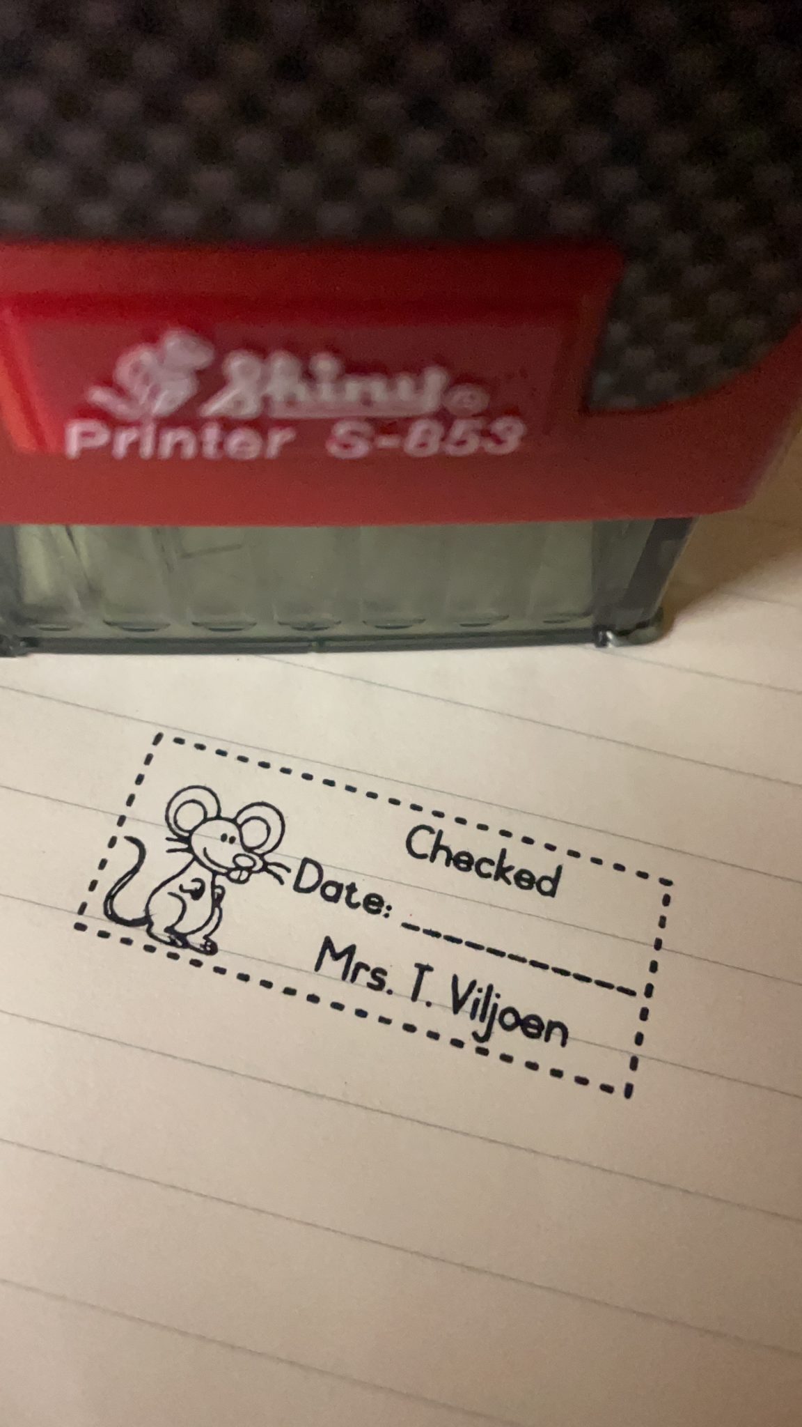 Checked - 18mmx47mm self inking stamp | Juffrou 911 Stamps