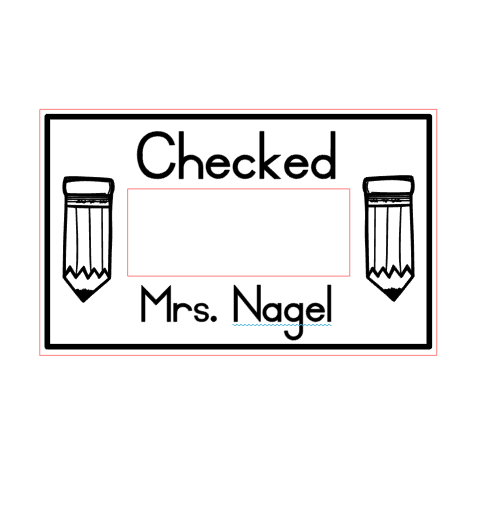 30mmx50mm adjustable date stamp - Checked with Name - Pencil | Juffrou ...