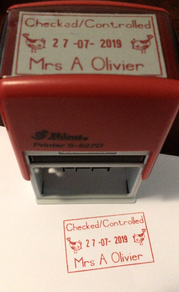 - Bird - 30mmx50mm dater stamp | Juffrou 911 Stamps