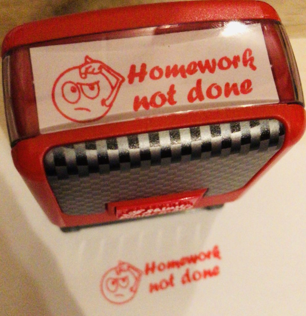 Homework not done 14mmx38mm self inking | Juffrou 911 Stamps