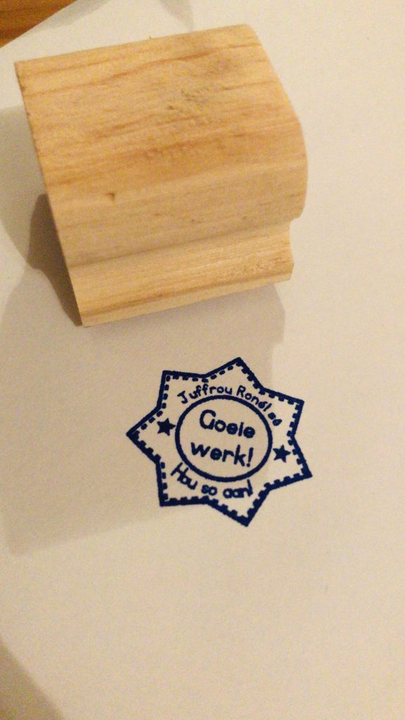Juffrou sê 4cmx4cm houtstempel | Juffrou 911 Stamps