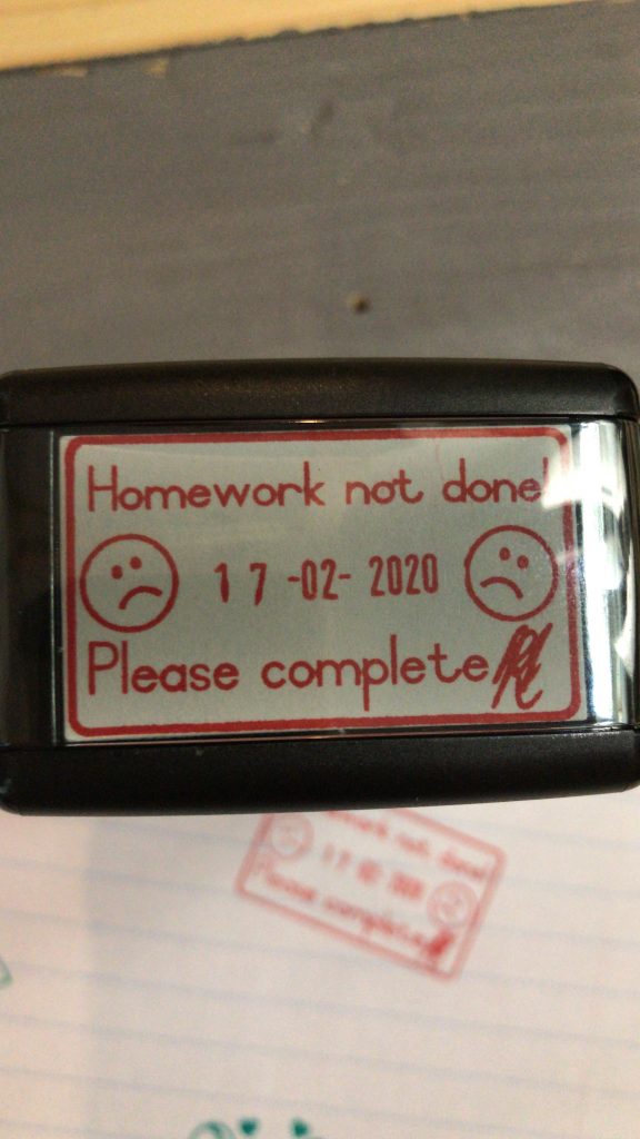 Homework not done! 24mmx41mm dater | Juffrou 911 Stamps