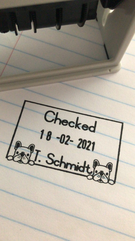 Dog 30mmx50mm dater | Juffrou 911 Stamps