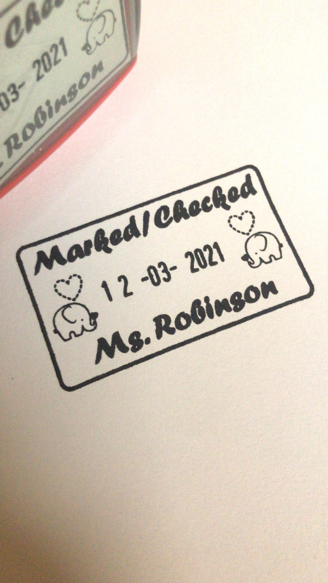 Elephant - 30mmx50mm dater | Juffrou 911 Stamps