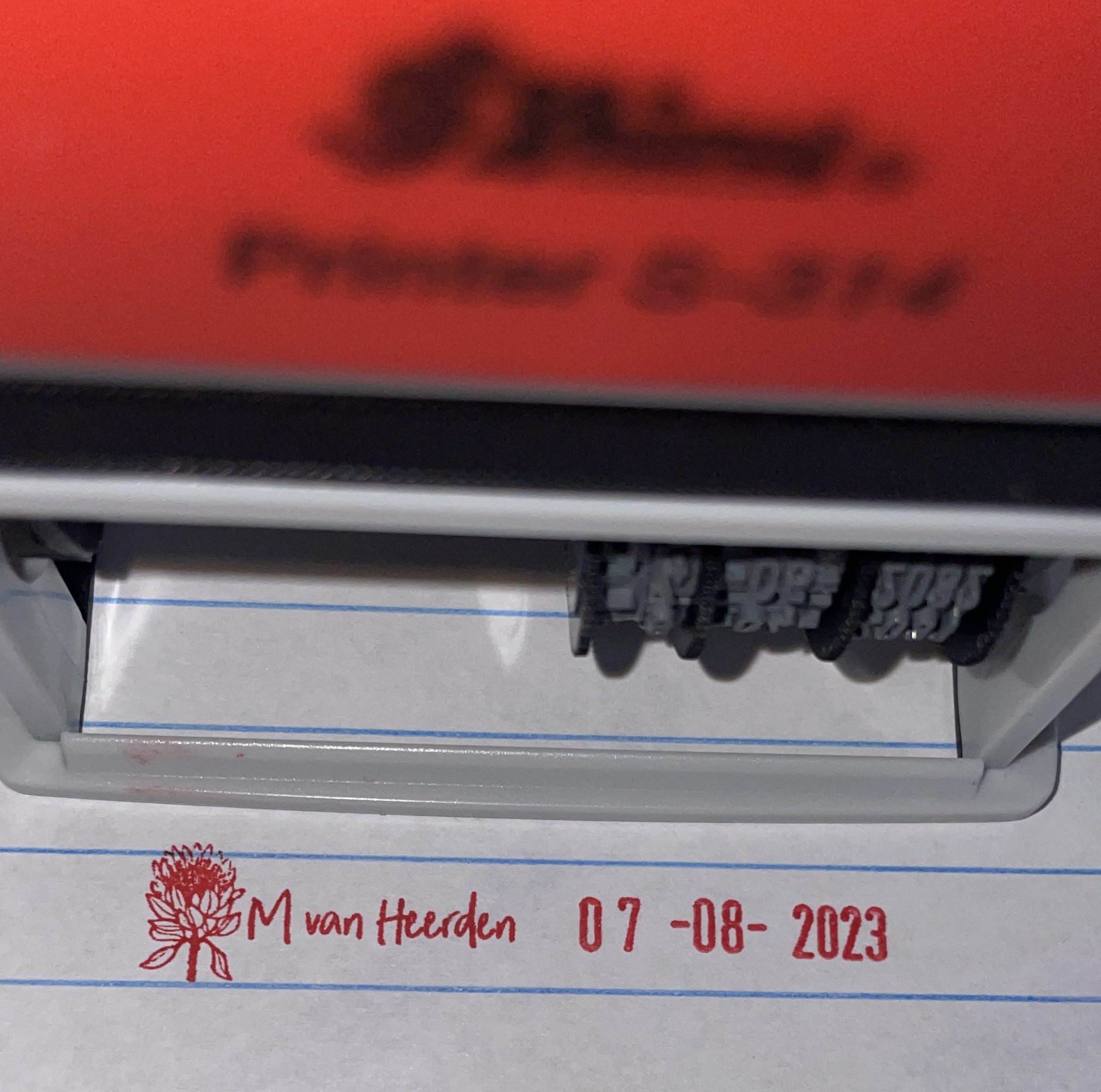 10mmx45mm adjustable date stamp (ONLY SHORT WORDING) | Juffrou 911 Stamps