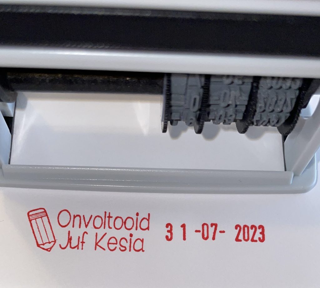 10mmx45mm adjustable date stamp (ONLY SHORT WORDING) | Juffrou 911 Stamps