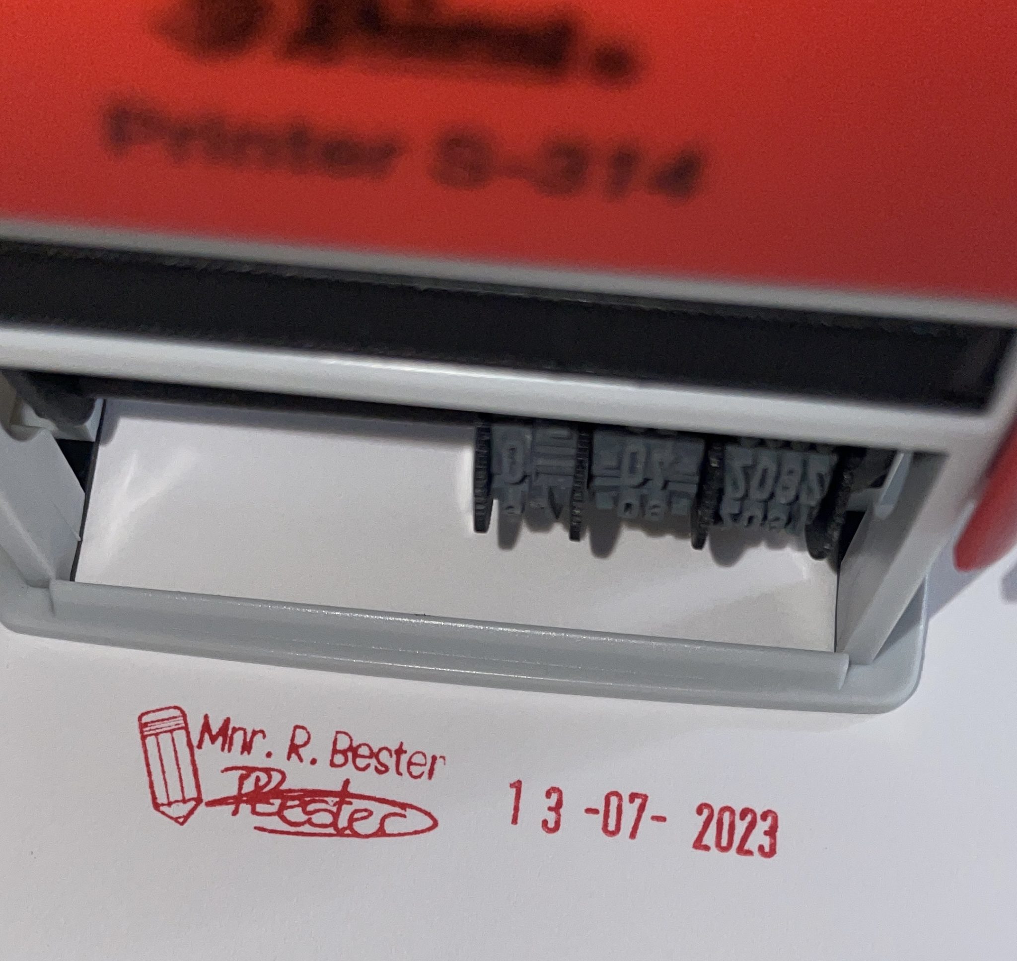 10mmx45mm adjustable date stamp (ONLY SHORT WORDING) | Juffrou 911 Stamps