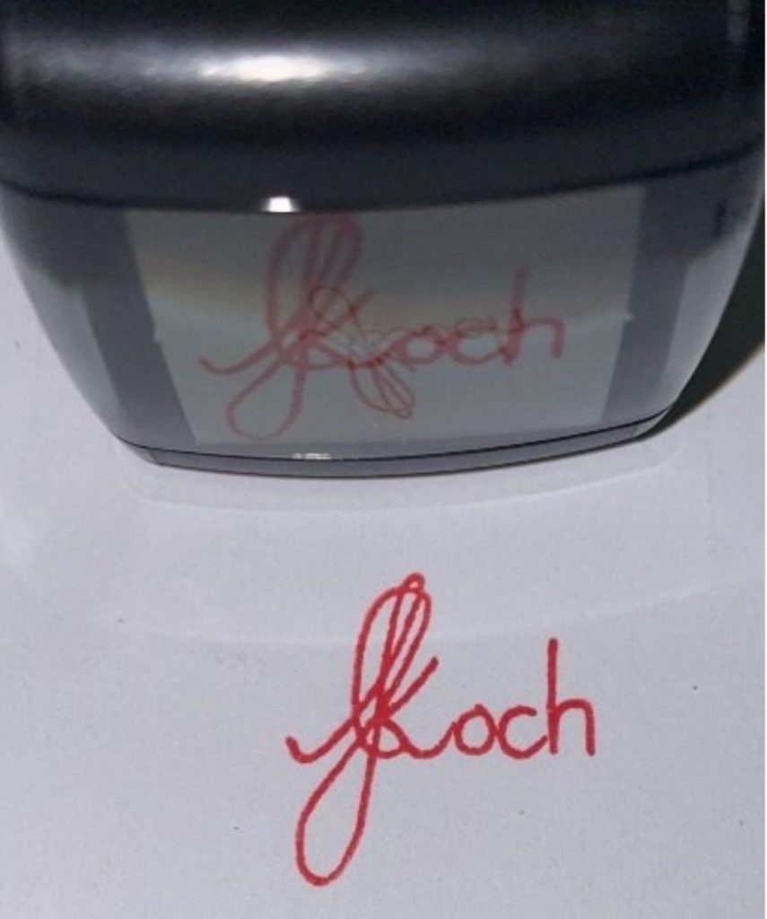 2cmx2cm signature stamp - self inking | Juffrou 911 Stamps