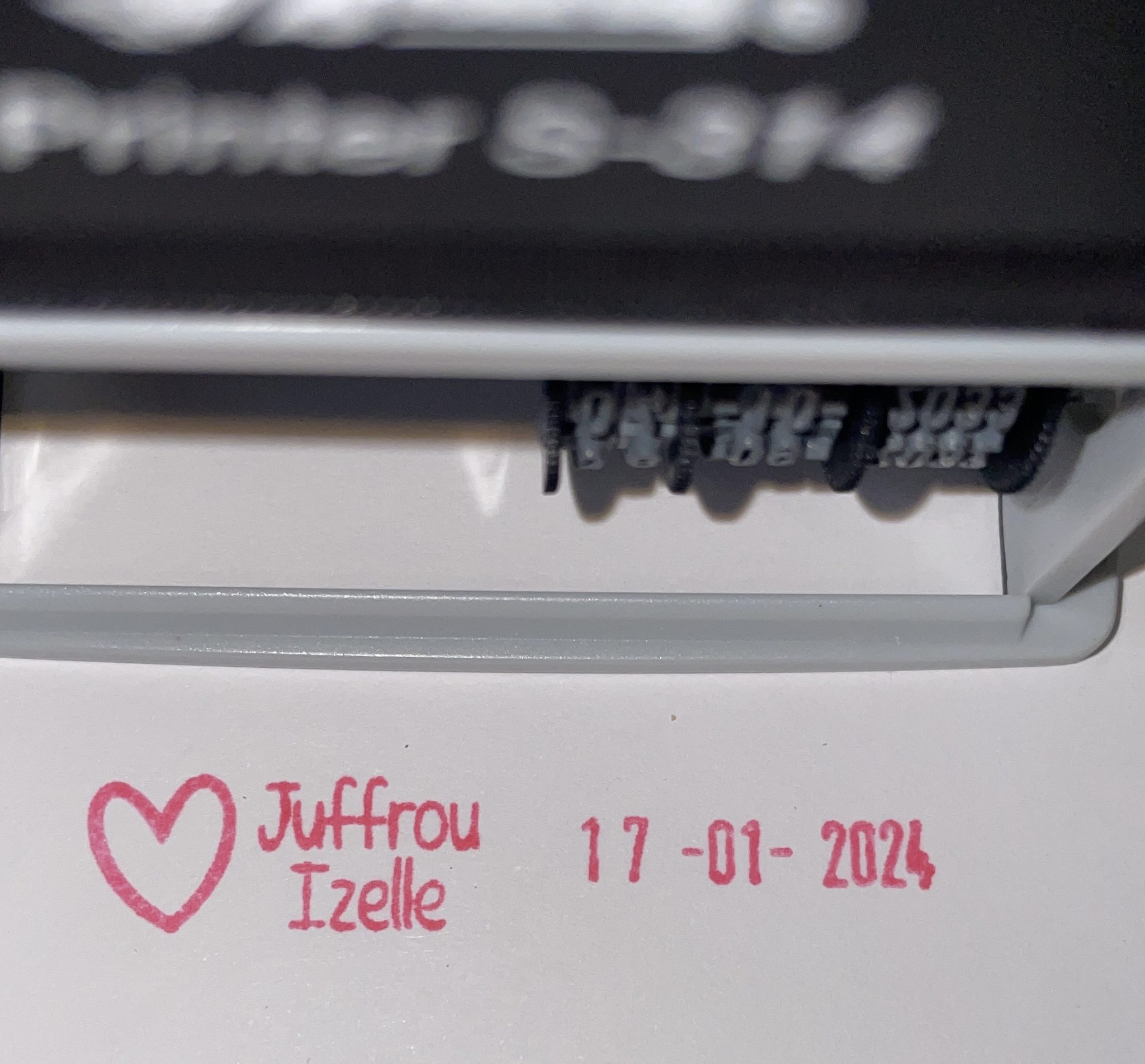 S314 10mmx45mm adjustable date stamp - heart (ONLY SHORT WORDING ...