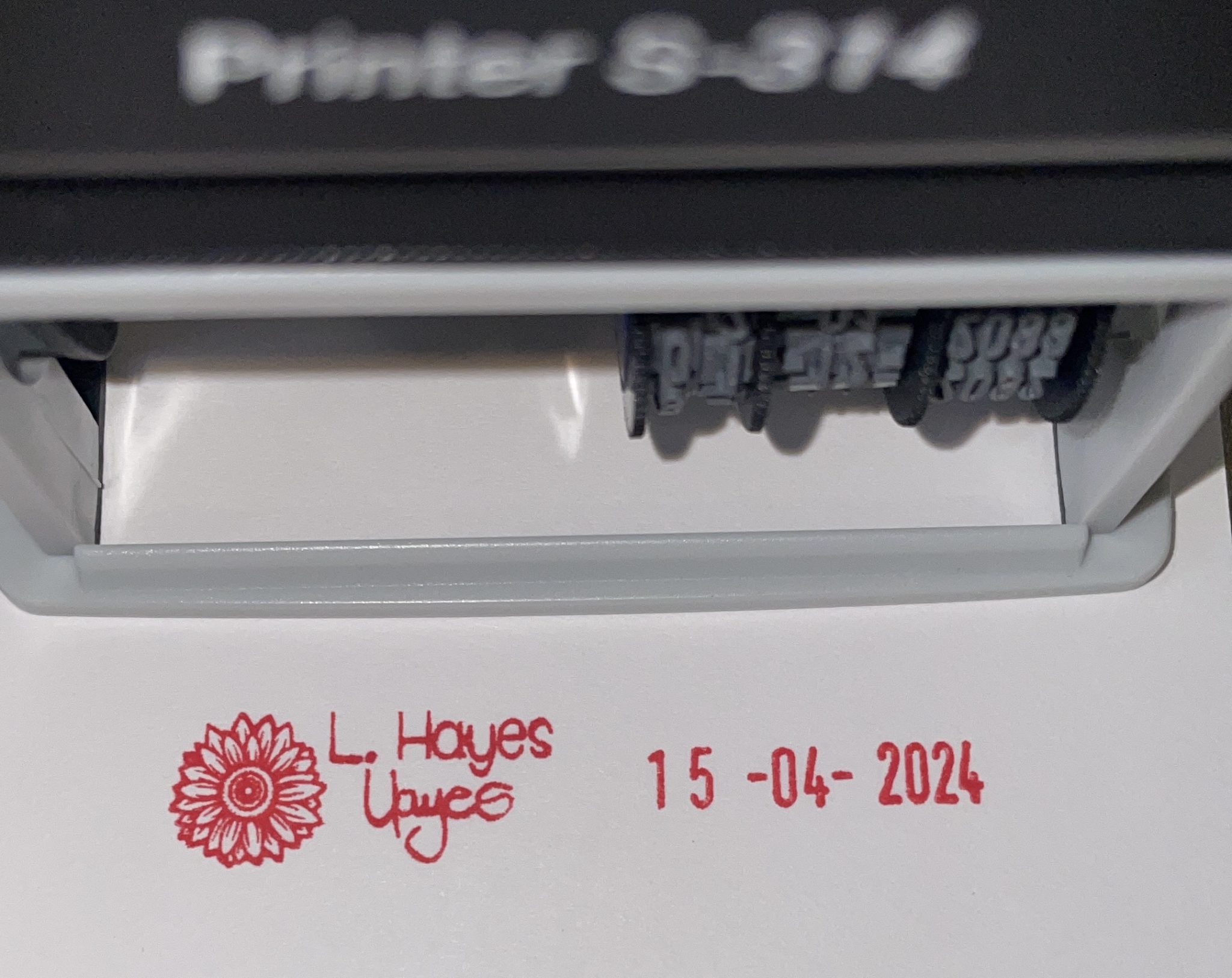 S314 10mmx45mm adjustable date stamp - Sunflower (ONLY SHORT WORDING ...