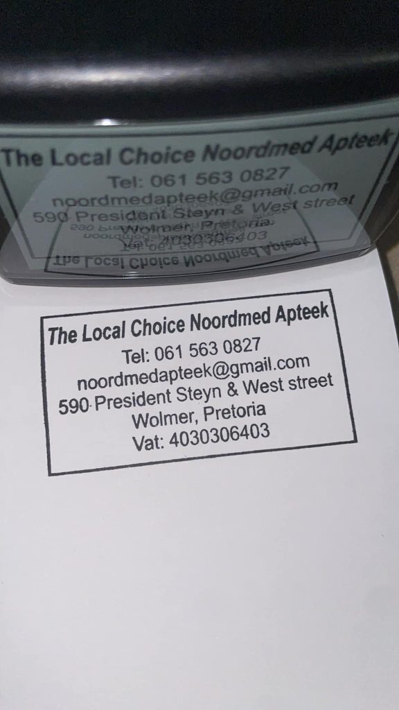 33mmx56mm self inking stamp - wording only | Juffrou 911 Stamps