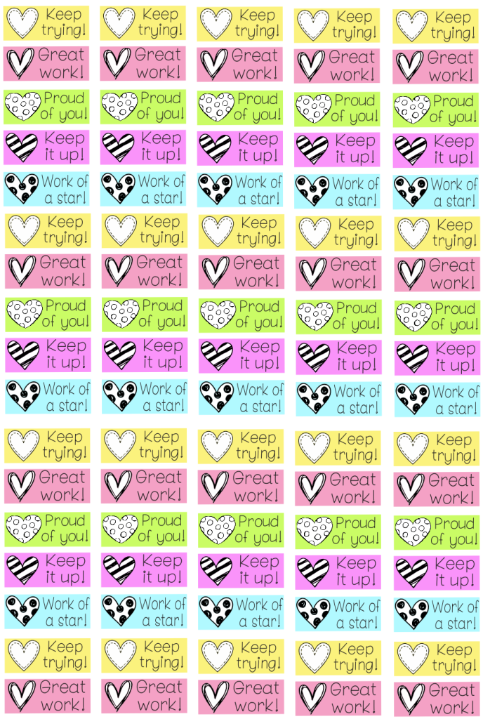 A5 vinyl sticker page – Size of stickers 25mmx10mm (85 stickers ...