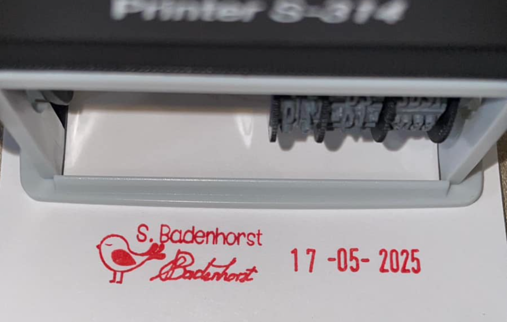 10mmx45mm adjustable date stamp - Bird | Juffrou 911 Stamps