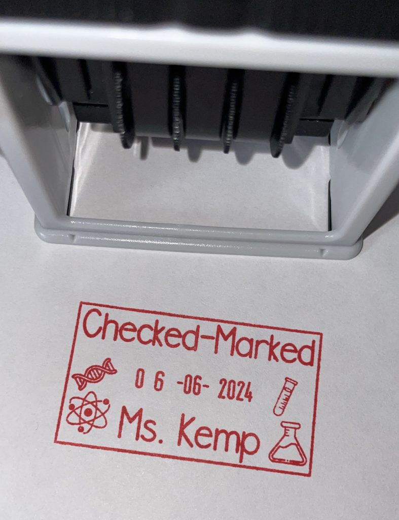 Science - 24mmx41mm adjustable date stamp | Juffrou 911 Stamps