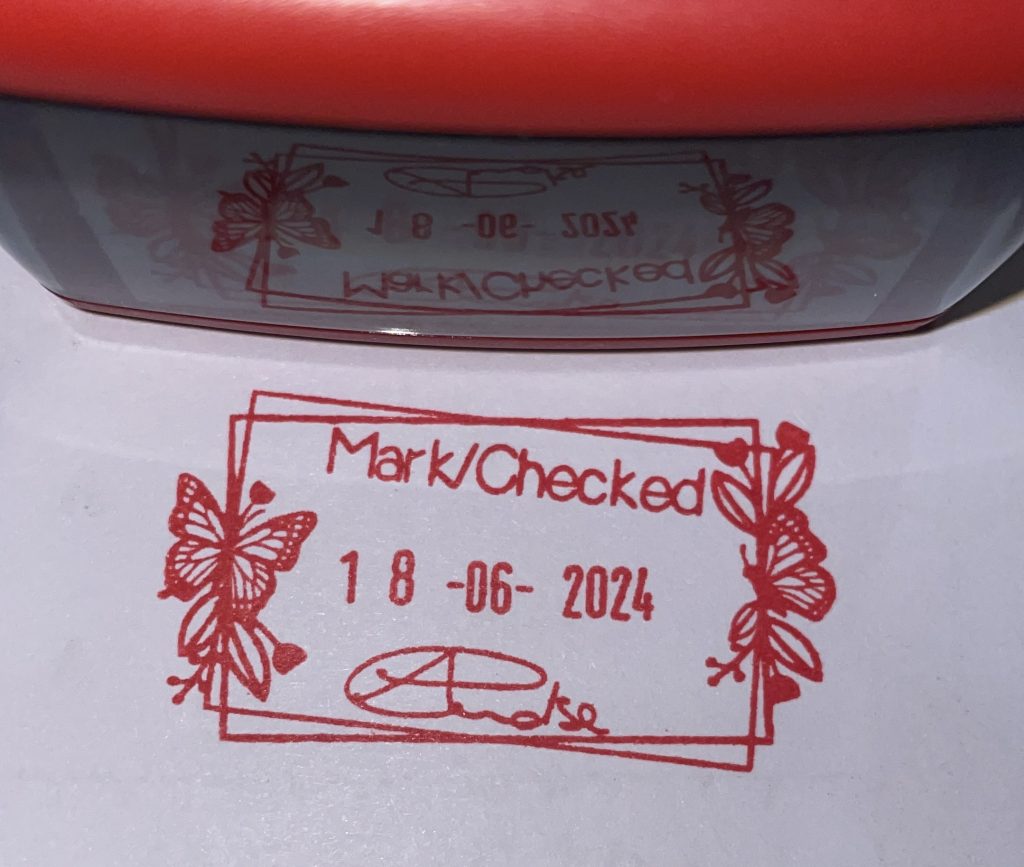 24mmx41mm adjustable date stamp - Butterfly | Juffrou 911 Stamps