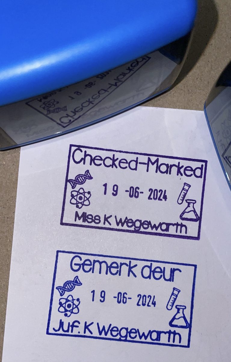 Science - 24mmx41mm adjustable date stamp | Juffrou 911 Stamps