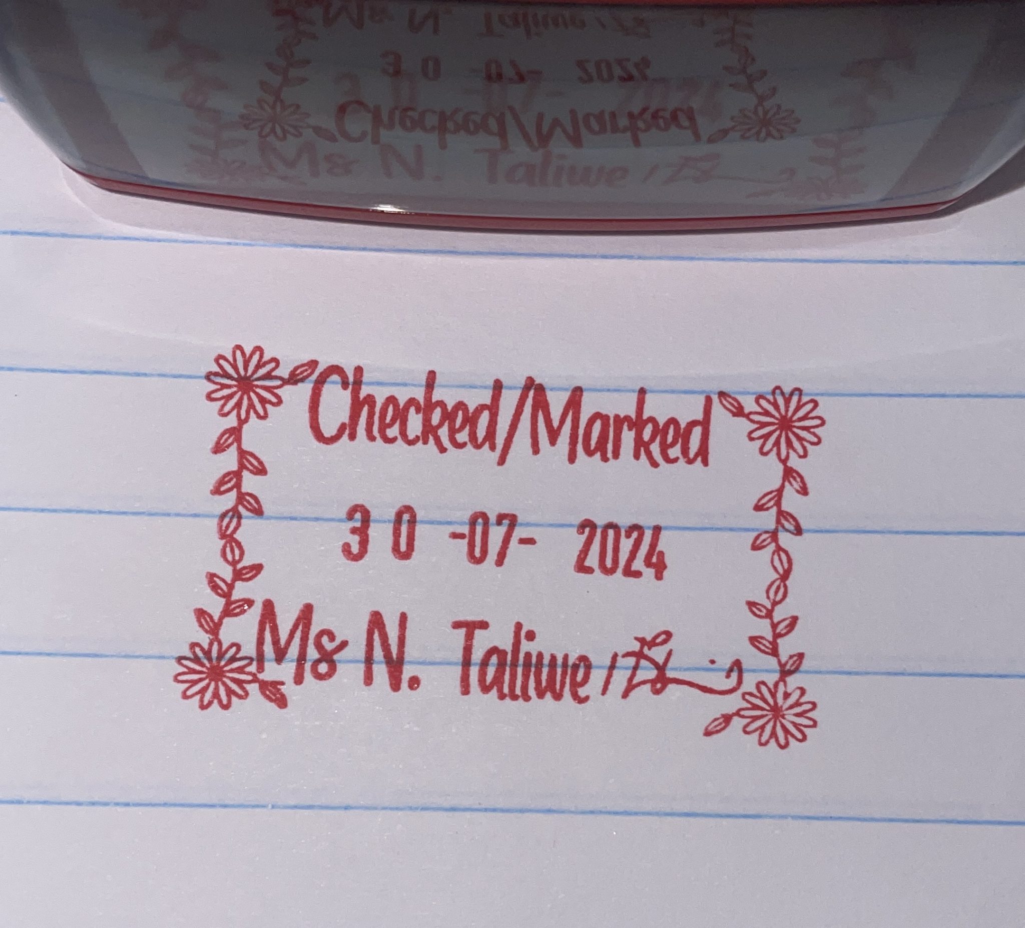 24mmx41mm adjustable date stamp - Flower | Juffrou 911 Stamps