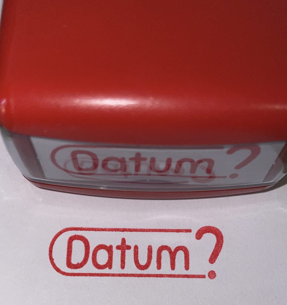 Datum? - 14mmx38mm self inking | Juffrou 911 Stamps