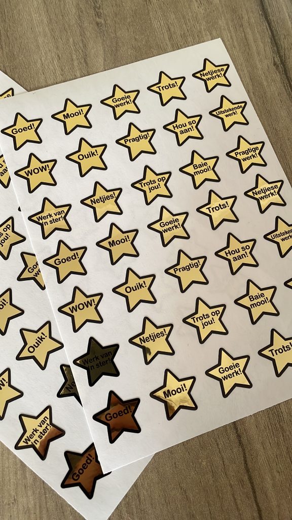 Gold start vinyl stickers - 20mm | Juffrou 911 Stamps