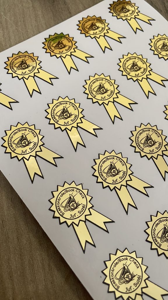 Principal award stickers - Gold | Juffrou 911 Stamps