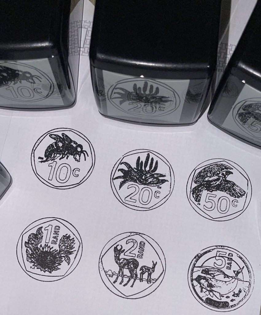 South African coin stamps - Self inking | Juffrou 911 Stamps