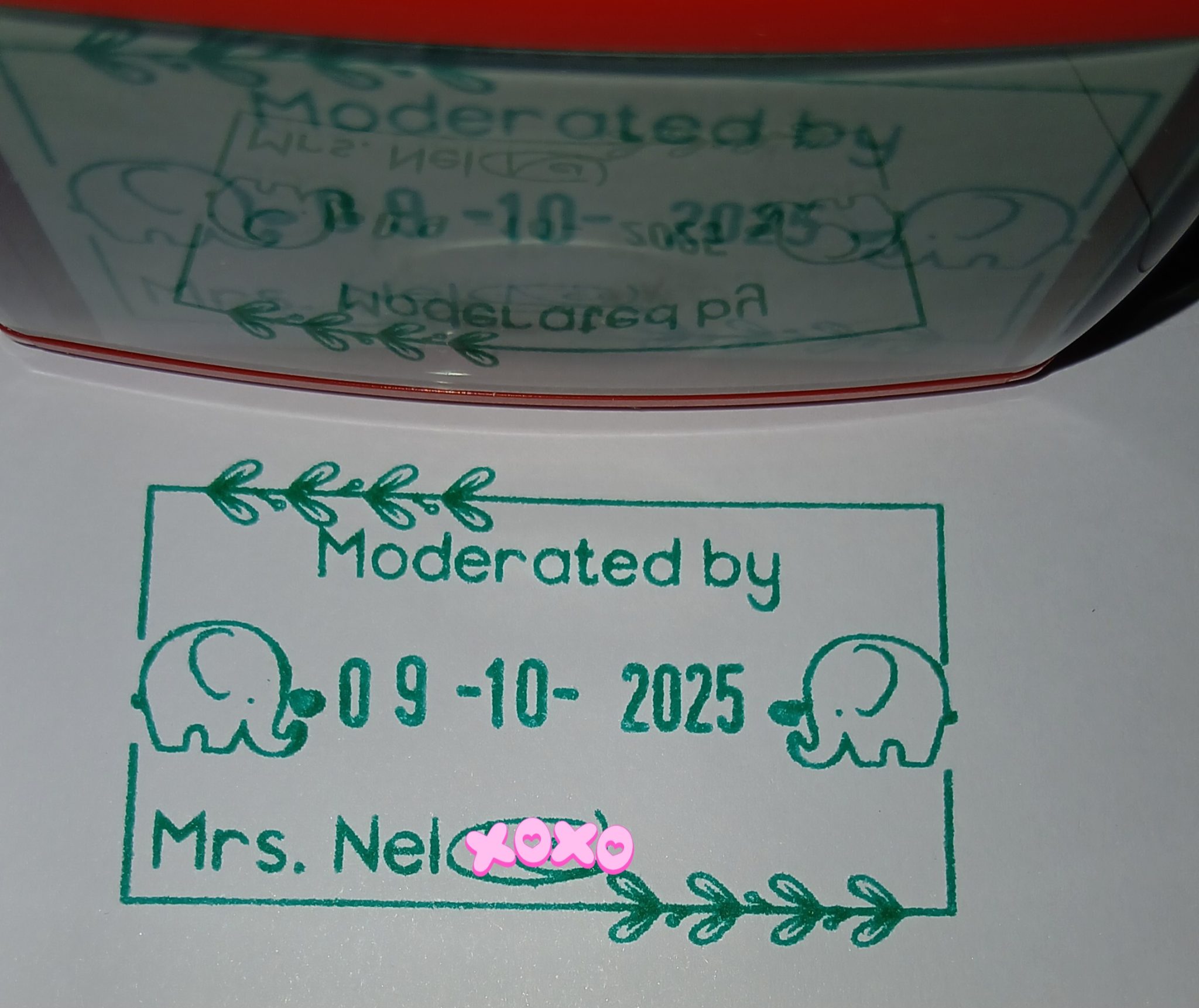 Elephant 30mmx50mm adjustable date stamp | Juffrou 911 Stamps